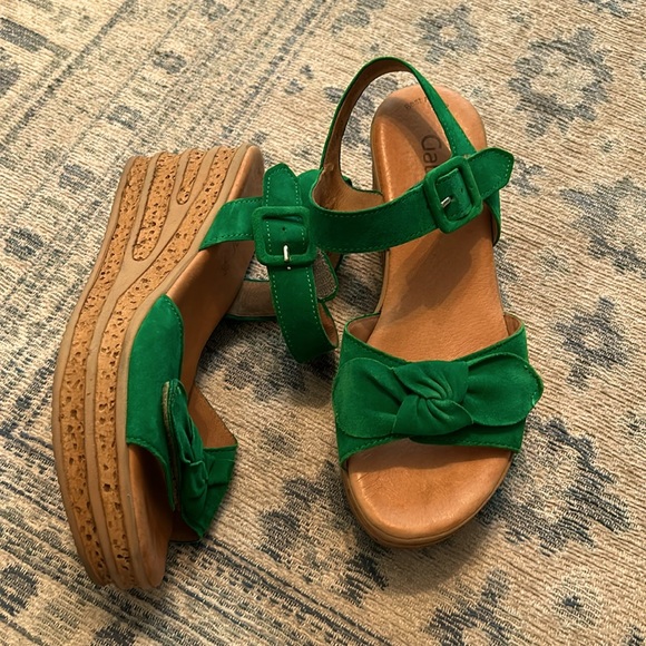 Gabor | Shoes | Gabor Sandals Made In Germany Comfort Cork Sole Velcro ...